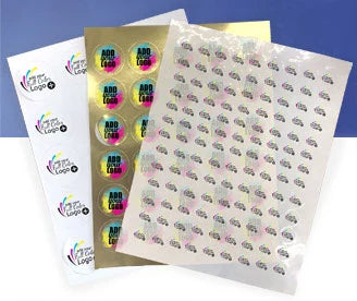 Custom-Printed Sheet Labels | Gems On Display
