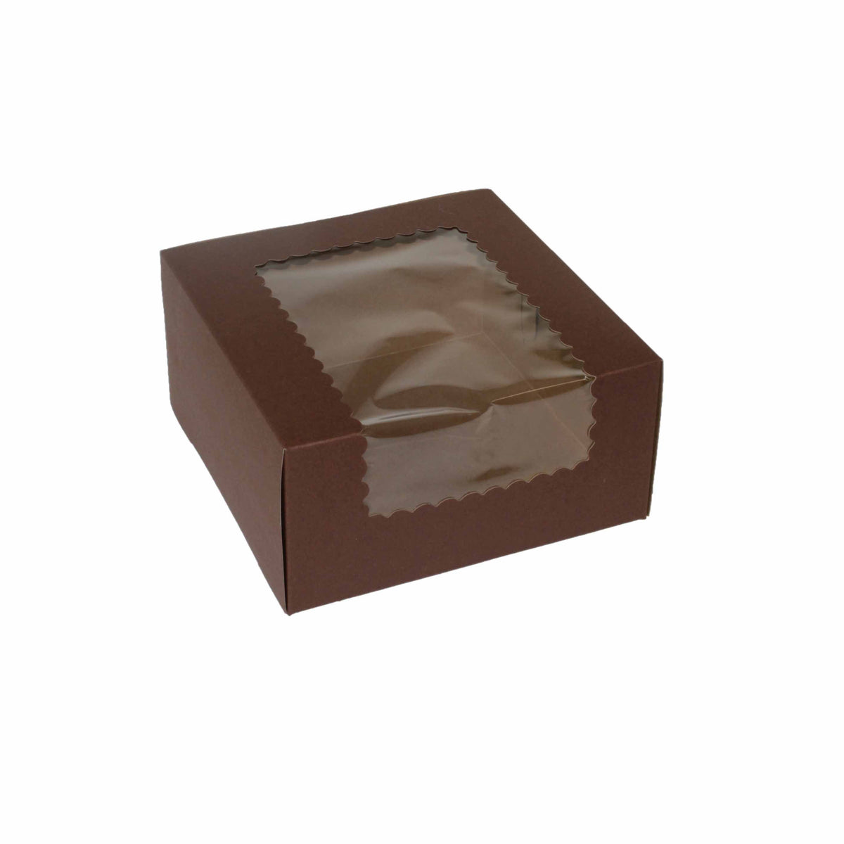 Chocolate Jumbo Window Cupcake Boxes - 4 Count | 8x8x4 Bakery Boxes ...