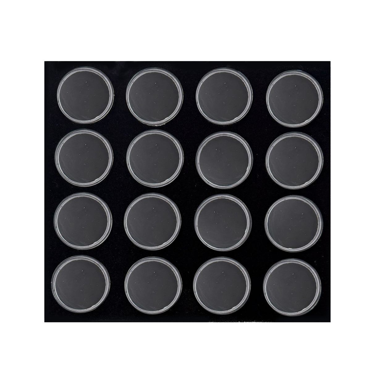 Half Size Black Foam Gemstone Tray Liner – Holds 16 Acrylic Jars