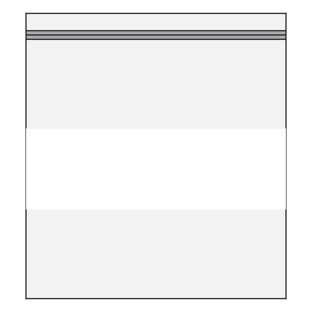 5" x 5" White Block Reclosable Poly Bags - Bulk