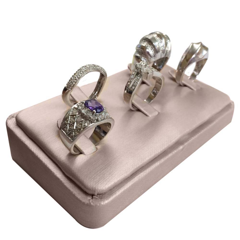 Champagne Pink Jewelry Ring Clip Display | Gems on Display